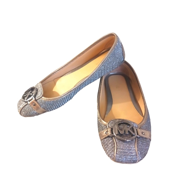 Michael Kors | Shoes | Michael Kors Fulton Silver Rhinestone Flats Size ...